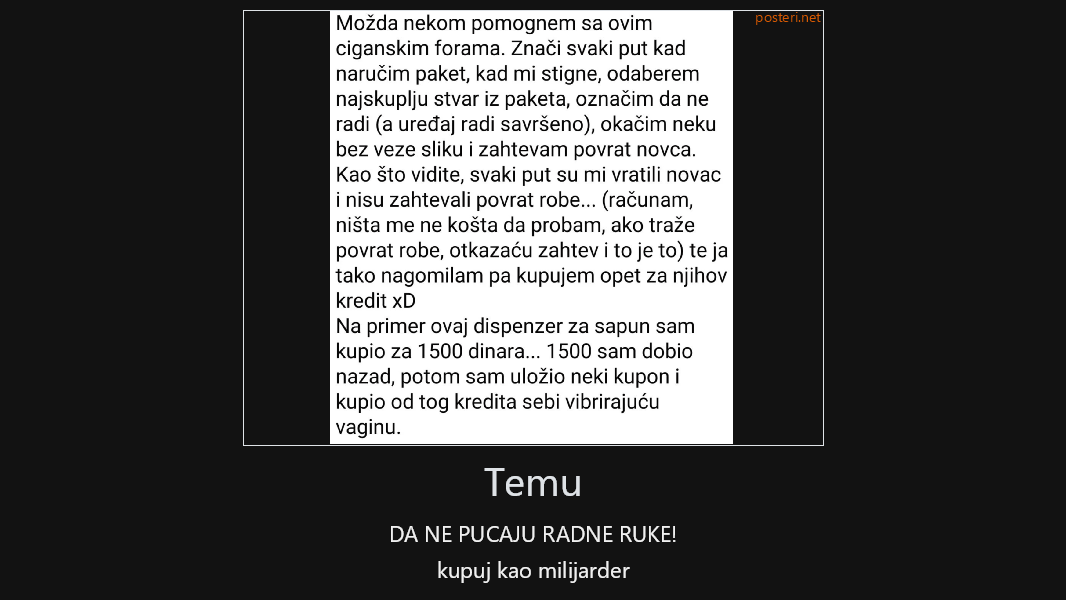 Temu - DA NE PUCAJU RADNE RUKE | Humor i Društvene mreže